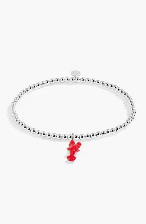A LITTLES & CO A Little Vibes 'you're My Lobster' Bracelet In Silver Plating
