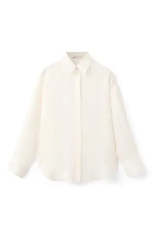 Mango Linen Shirt - Off White