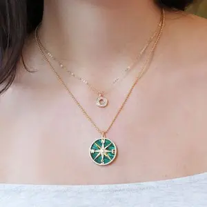 THE LOVERY FINE JEWELRY Cz Compass Necklace