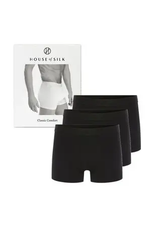 HOUSE OF SILK 3 Pack Trunksultra Soft Modal - Black