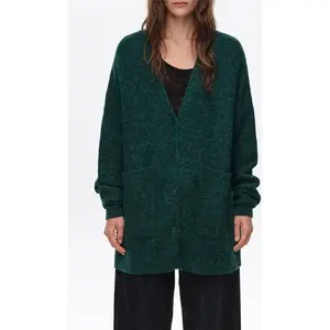 Bimba Y Lola Long Wool And Alpaca Blend Cardigan