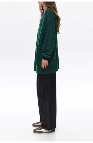 Bimba Y Lola Long Wool And Alpaca Blend Cardigan