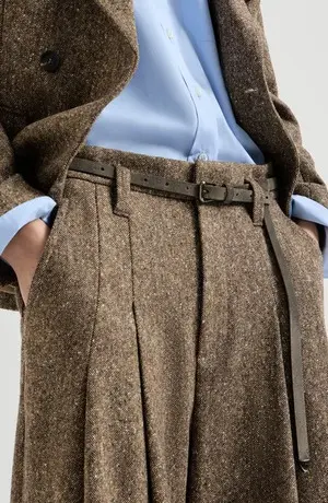 Brunello Cucinelli Suede Belt With Shiny Loop
