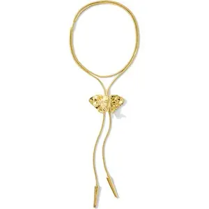 EIGHTEEN FORTY TWO 14k Gold-plated Bolo Tie Necklace Elephant