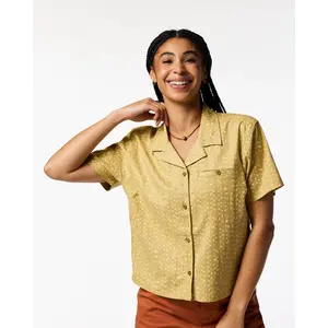 COTOPAXI Cotopaxi Afuera Printed Button-Up Shirt Shimmer Honeydew