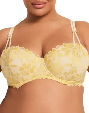 ADORE ME Mellody Push Up Balconette Bra - Light Yellow