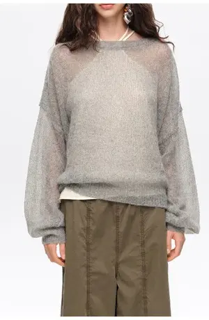Bimba Y Lola Mohair Boat Neck Sweater
