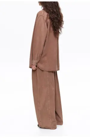 Bimba Y Lola Fluid Wide-leg Denim Trousers