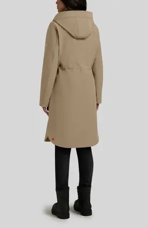 Hunter Monica Water Repellent Hooded Coat - British Tan