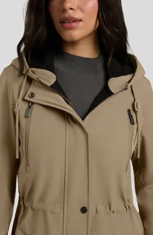 Hunter Monica Water Repellent Hooded Coat - British Tan