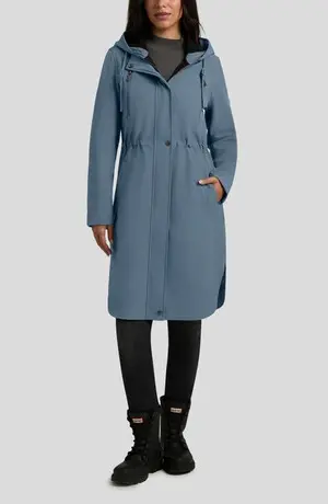Hunter Monica Water Repellent Hooded Coat - Winter Sky