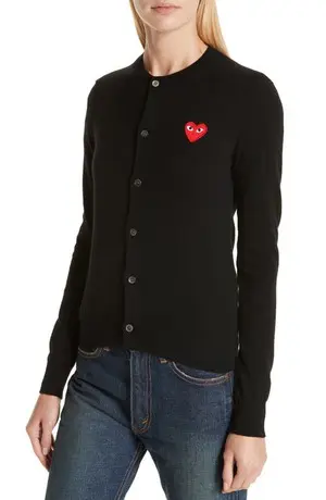 Comme Des Garçons Play Wool Cardigan