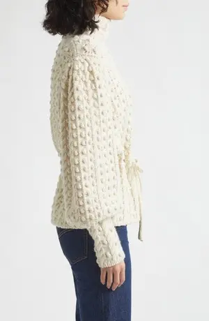 Zimmermann Valiant Wool Bauble Turtleneck Sweater
