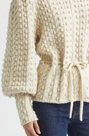 Zimmermann Valiant Wool Bauble Turtleneck Sweater