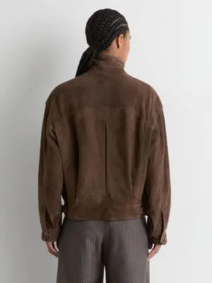 REISS Cooper Petite Suede Relaxed-fit Jacket