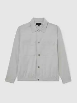 REISS Penge Brushed Twin-pocket Overshirt With Wool