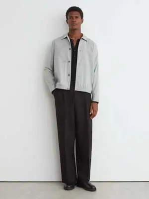 REISS Penge Brushed Twin-pocket Overshirt With Wool