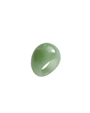 SEREE Dome Jade- Aventurine Signet Ring