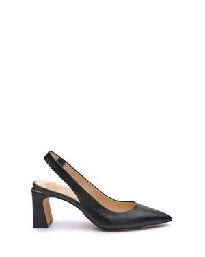 Vince Camuto Hamden Slingback Pumps With Pointed Toe And Architectural Heel - Black