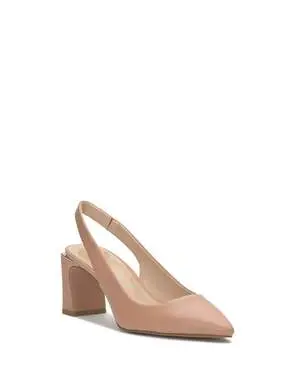 Vince Camuto Hamden Slingback Leather Pump - Sandstone