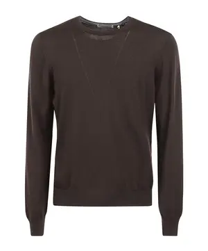 GRAN SASSO Crew-neck Sweater - Brown