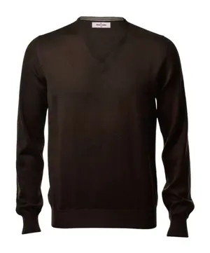 GRAN SASSO V-neck Sweater - Black