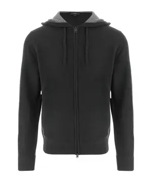 Vince Cashmere Zip-up Sweatshirt - Black
