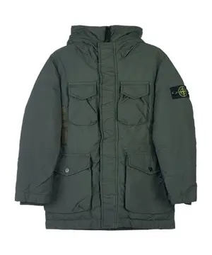 Stone Island Hooded Jacket - Olive Green
