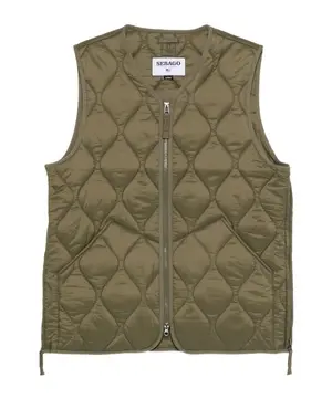 SEBAGO Quilted Zip-front Vest - Brown