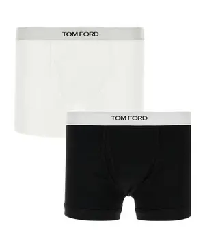 TOM FORD Logo-print Boxer Briefs - Black/white