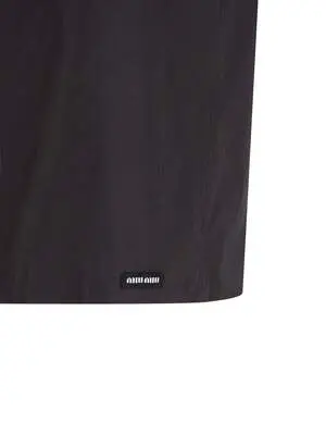 Miu Miu Stretch Poplin Skirt - Black