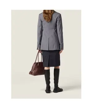 Miu Miu Stretch Poplin Skirt - Black
