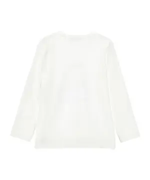 Monnalisa Rhinestone Embellished Bear Print Long Sleeve T-shirt