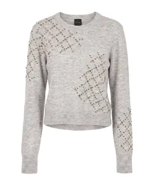 Pinko Embellished Long-sleeve Sweater