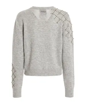 Pinko Embellished Long-sleeve Sweater