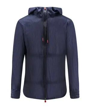 Kiton Zip-up Drawstring Jacket - Blue