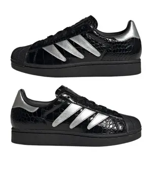 Adidas Superstar Ii W Striped Lace-up Sneakers