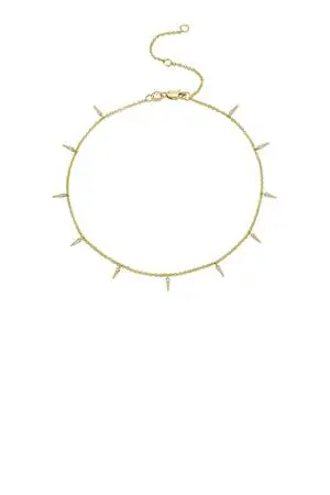 SYDNEY EVAN Small Pave Fringe Anklet In Metallic - Gold
