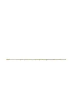 SYDNEY EVAN Small Pave Fringe Anklet In Metallic
