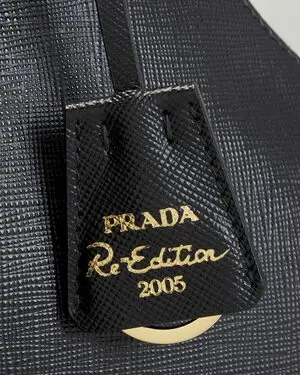 FWRD RENEW Prada Saffiano Re-edition 2005 Shoulder Bag - Black