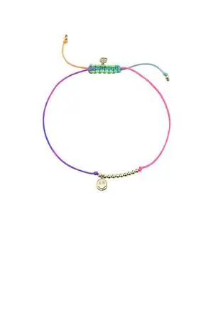 SYDNEY EVAN Double Stone Happy Face Cord Bracelet