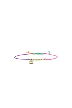 SYDNEY EVAN Double Stone Happy Face Cord Bracelet