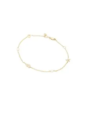 SYDNEY EVAN Shells Chain Bracelet In Metallic