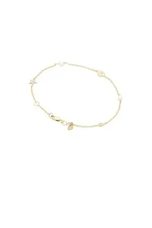 SYDNEY EVAN Shells Chain Bracelet In Metallic