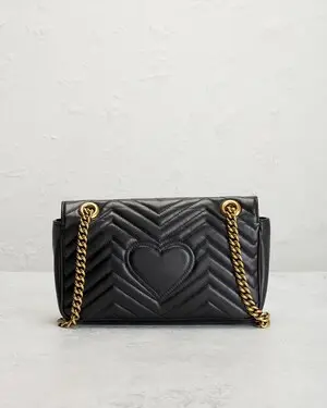 FWRD RENEW Gucci Gg Marmont Shoulder Bag - Black