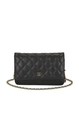 Chanel Caviar Classic Wallet On Chain - Black