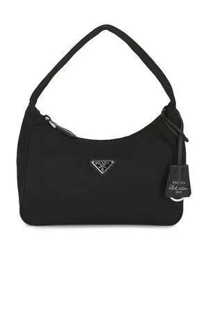 Prada Mini Re-edition 2000 Re-nylon Shoulder Bag - Black