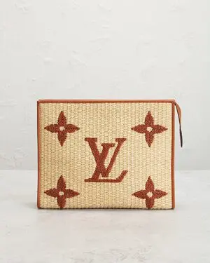 FWRD RENEW Louis Vuitton Monogram Giant Raffia Toiletry Pouch 26