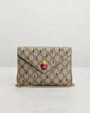 FWRD RENEW Gucci Mini Strawberry Wallet On Chain