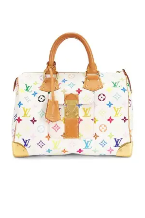 FWRD RENEW Louis Vuitton Monogram Speedy 30 Handbag - White